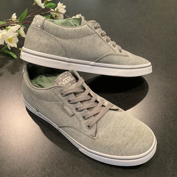 Vans | Shoes | Vans Winston Low Chambray Polka Dot Mid Gray White Lace ...
